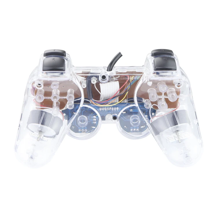 Transparent Rgb Wired Controller For Ps2 Joystick - Oem