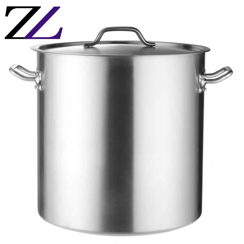 Commercial Non Stick Cookware Sets Industrial Sliver Soup Cook Pots ...