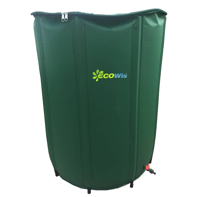 Garden Flexible Pvc Tarpaulin Water Collection Rain Barrel 750l Rain ...