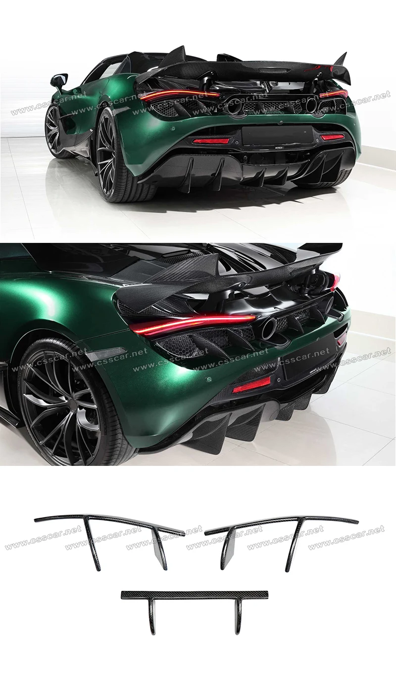 Topcar Design Carbon Fiber Tail Light Lamp Cover for Mclaren 720S