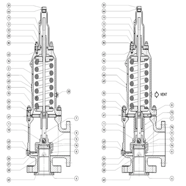 Parcol 3-5403 Series Pressure Safety Relief Valves