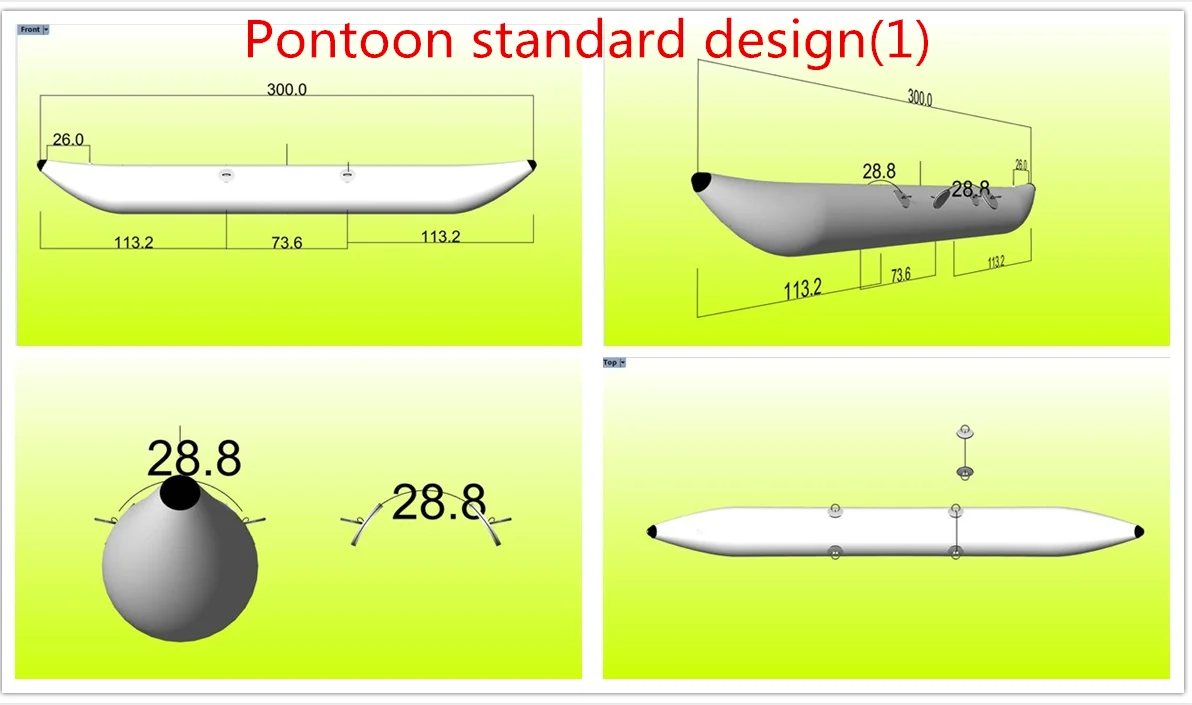 Inflatable Water Bike Pontoons Tube for Floats - Customized