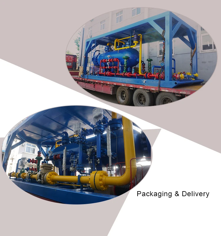 Skid Mounted API Three Phase High Pressure Separator Gravity 3 Phase ...