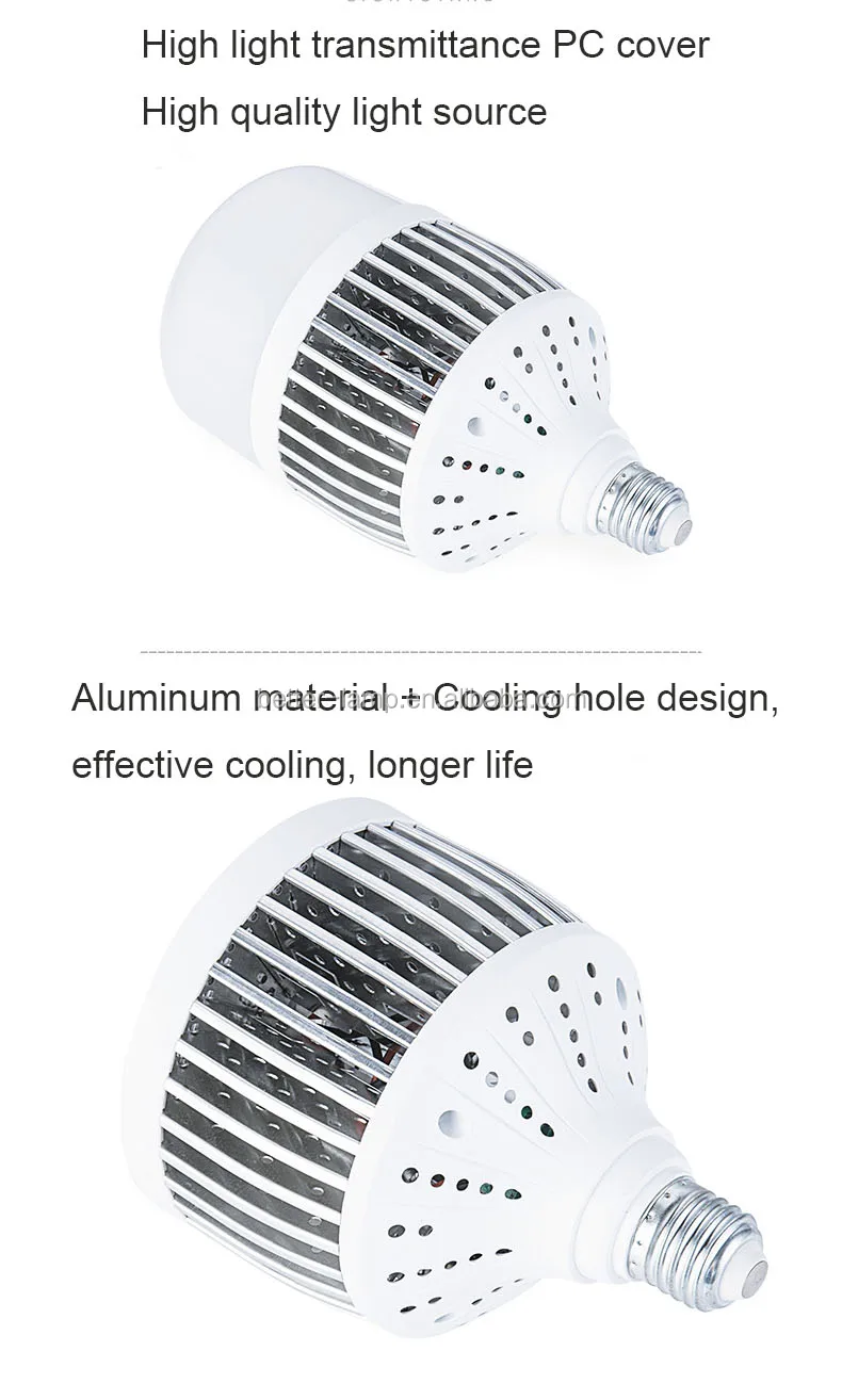 30w 50w 100w 150w 200w E27 E40 8000k 10000k High Power Bright Led Industrial Bulb - Buy High ...