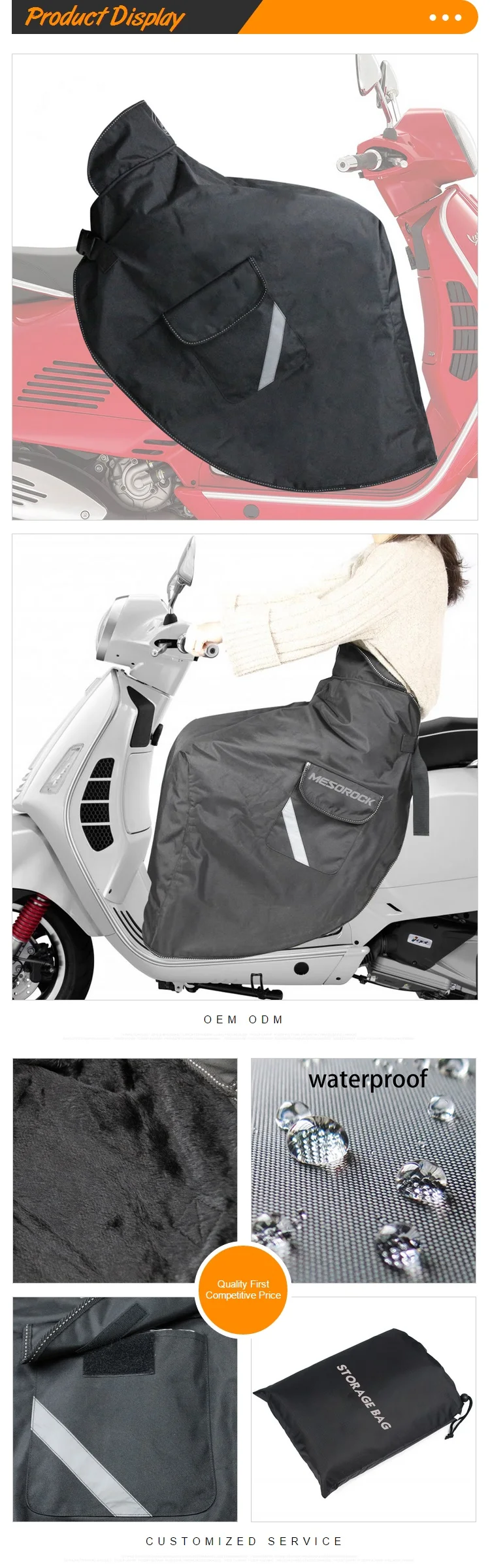 Winter Scooter Blanket Motorbike Rain Cover Weatherproof Leg Protection ...