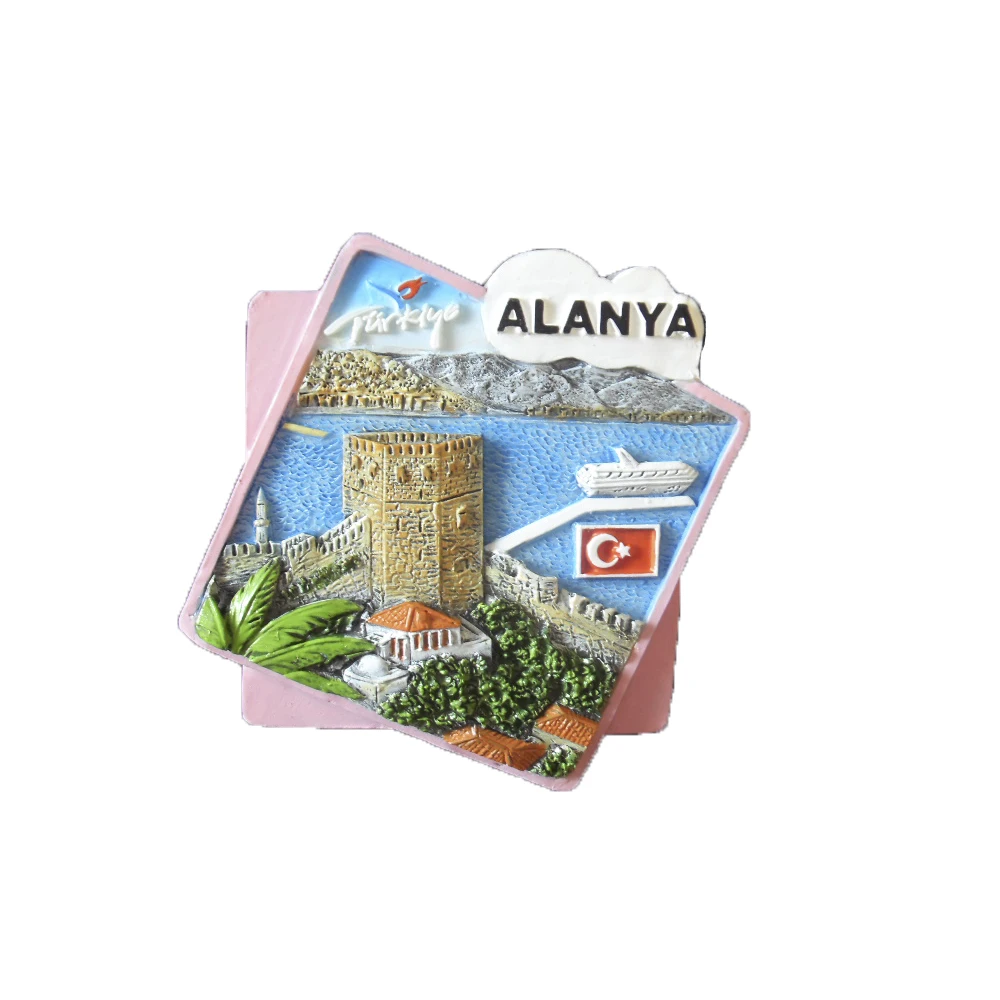 Polyresin Antalya Turkey Scenery Tourist Souvenir Fridge Magnets - Buy ...