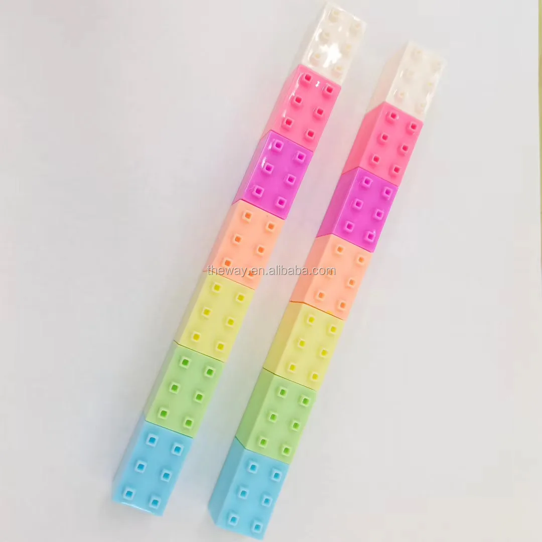 Stacking Highlighter Mini Block Stackable Highlighters 6 in 1