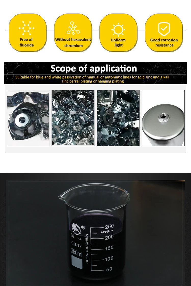 Passivator Trivalent Passivate Solution Alkaline Zinc Blue And White ...