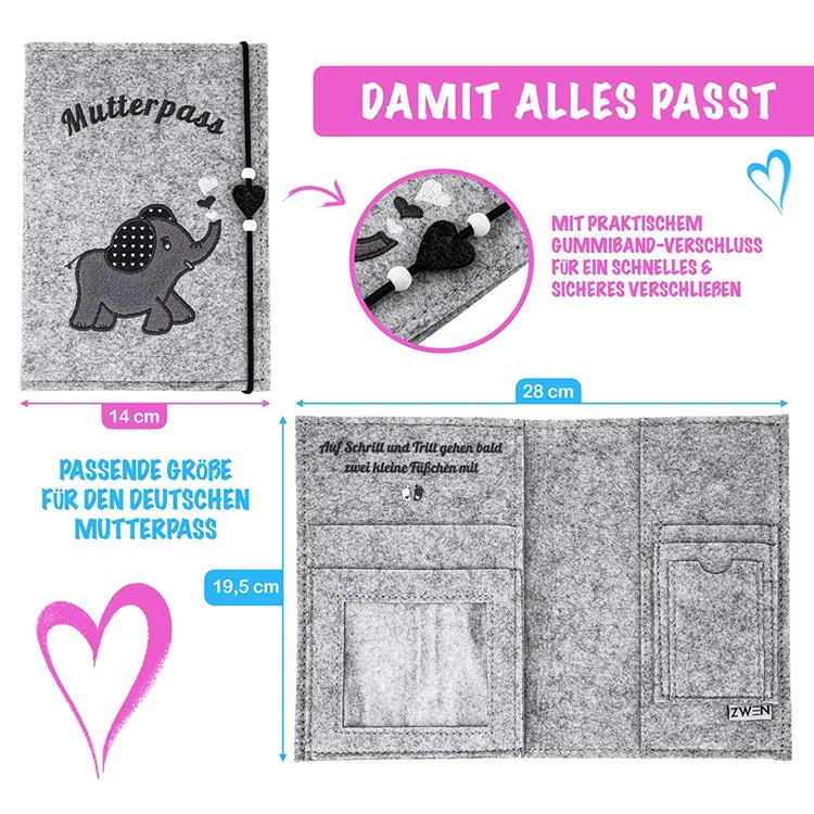 Mutterpass Maternity Pass Cover - Organize Ultrasound Images