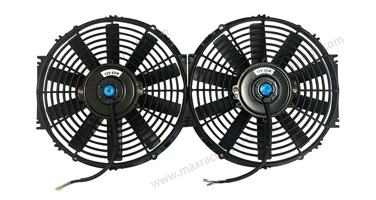 12" Universal Auto Engine Radiator Cooling Fan 12V Straight Blade Black ...
