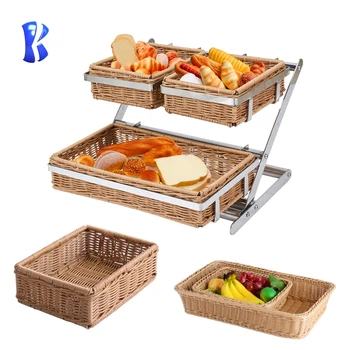 Buffet Equipment Stainless Steel 2 Layers Snack Stand And Buffet Food ...