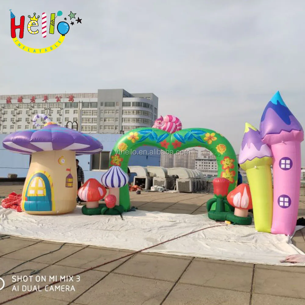 Park Theme Decoration Inflatable Entrance Archway Inflatable Mushroom ...