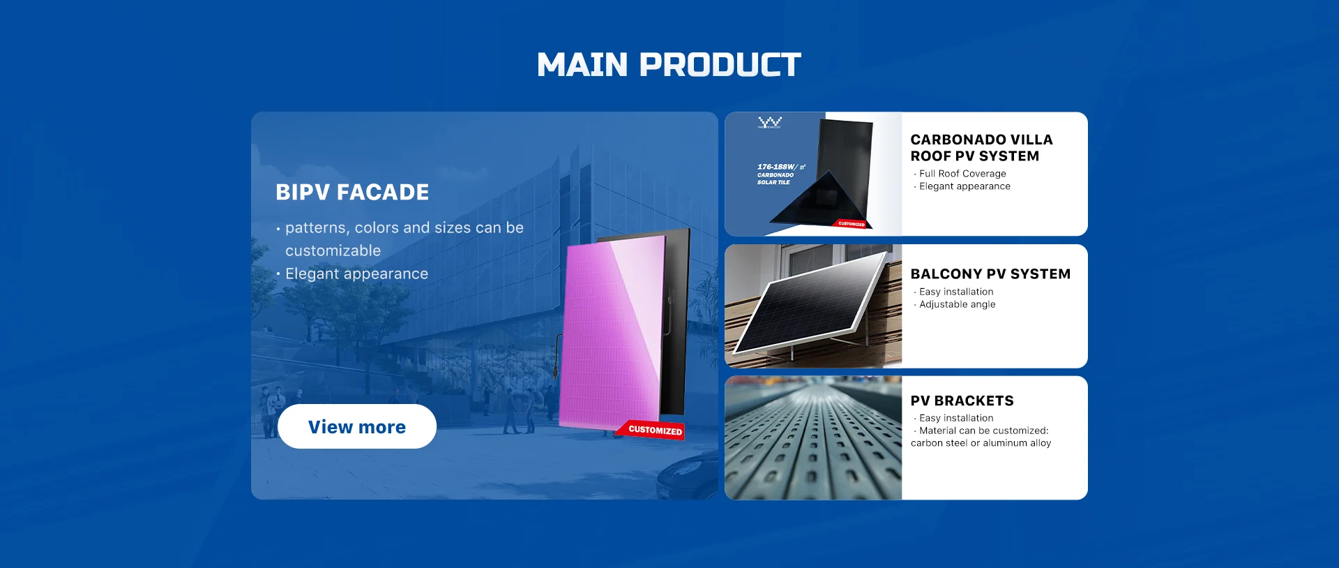 Yonz Technology Co., Ltd. - Aluminum Alloy PV Frame, Carbonado Roof PV System