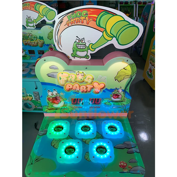 Cute Hit Crazy Frog Hammer Arcade Game Machine 2 Player