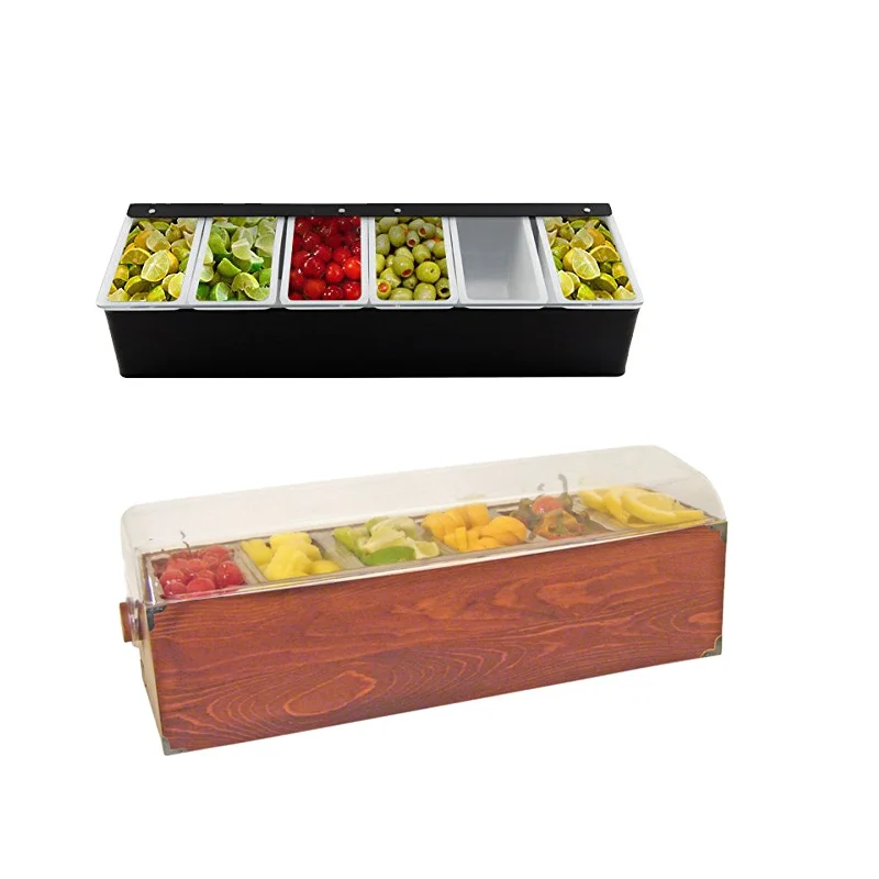 Custom Design Fruit Caddy Wooden Condiment Holder Condiment Caddy On ...