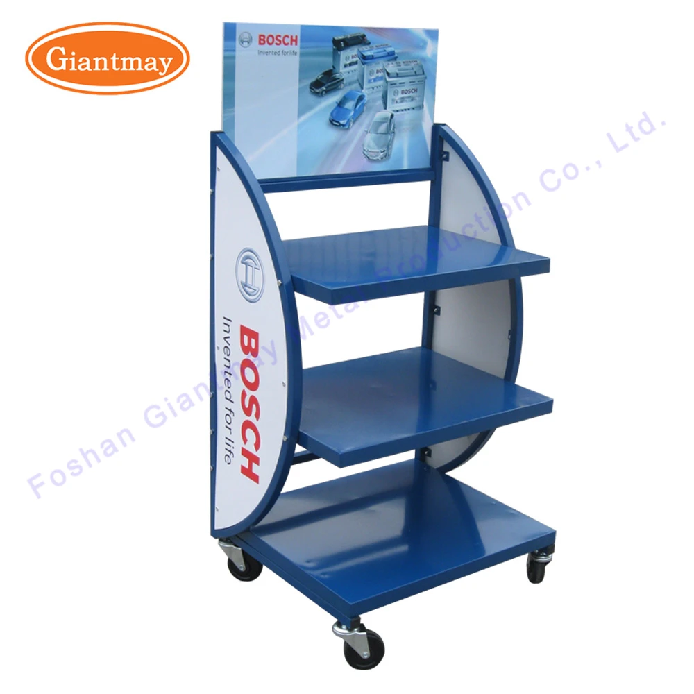 High Quality 3 Tiers Metal Heavy Duty Car Battery Storage Display Rack ...