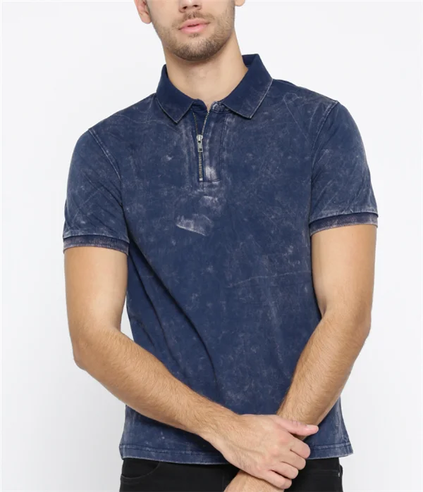 Wholesale Good Quality Cotton Stone Wash Polo Shirt