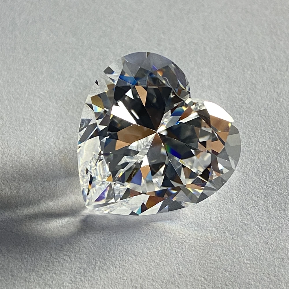 Hq Gems Hand Make Heart Cut Zirconia Stone Manufacturers White 5a Loose ...