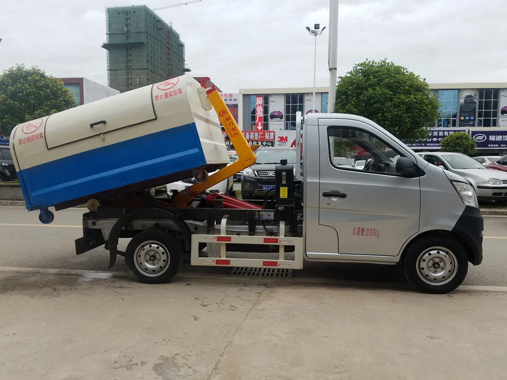 2000liters Mini Remote Control Hydraulic Removable Hook Lift Garbage ...