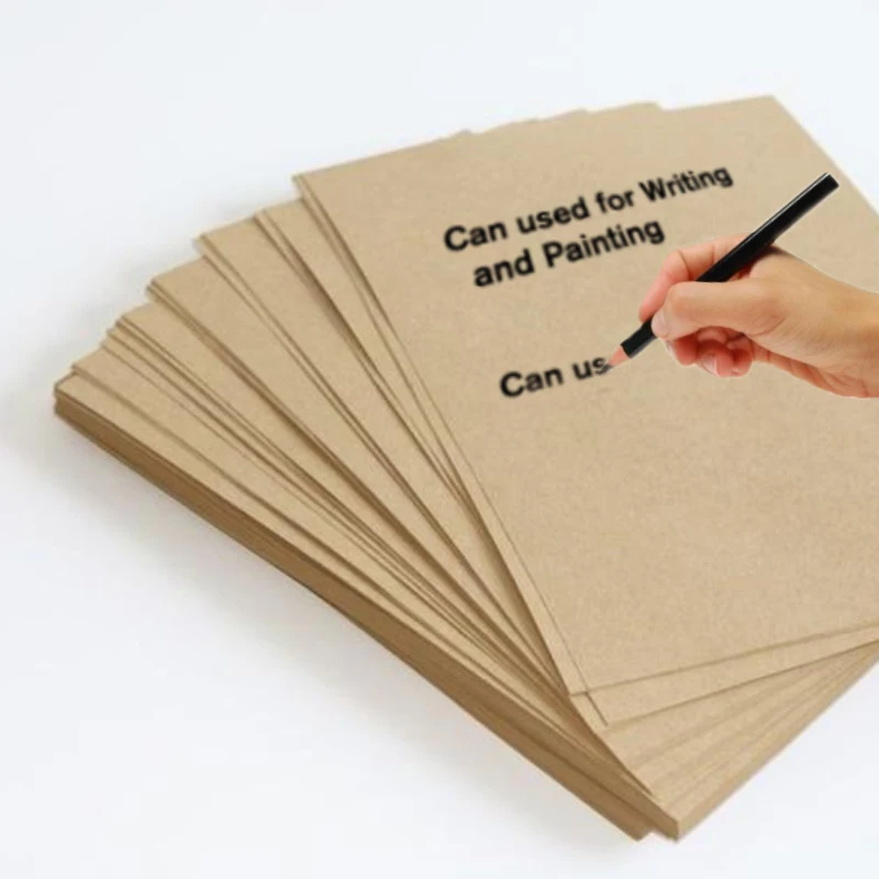 Custom Sticker Label A3 A4 A5 Paper Round Writeable Brown Kraft Sticker ...