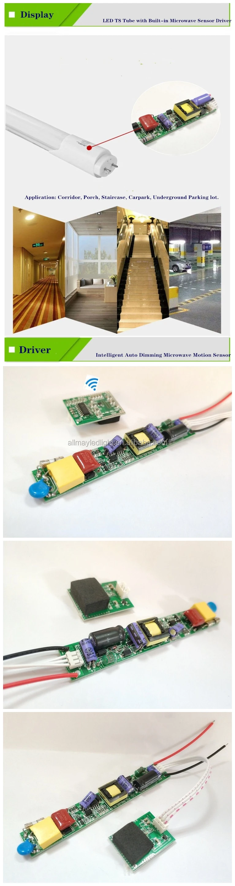 Underground Parking Lot Sensor T8 Tube Light Dual Lighting 14w 0.9m ...