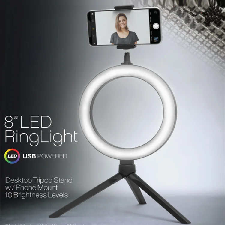 8 Inches Ring Light Led Desktop Selfie Ring Light,Usb Led Desk Camera ...