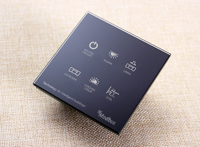 12-36V DC RS485 Modbus Protocol Touch Wall Switch for Smart Hotel Control