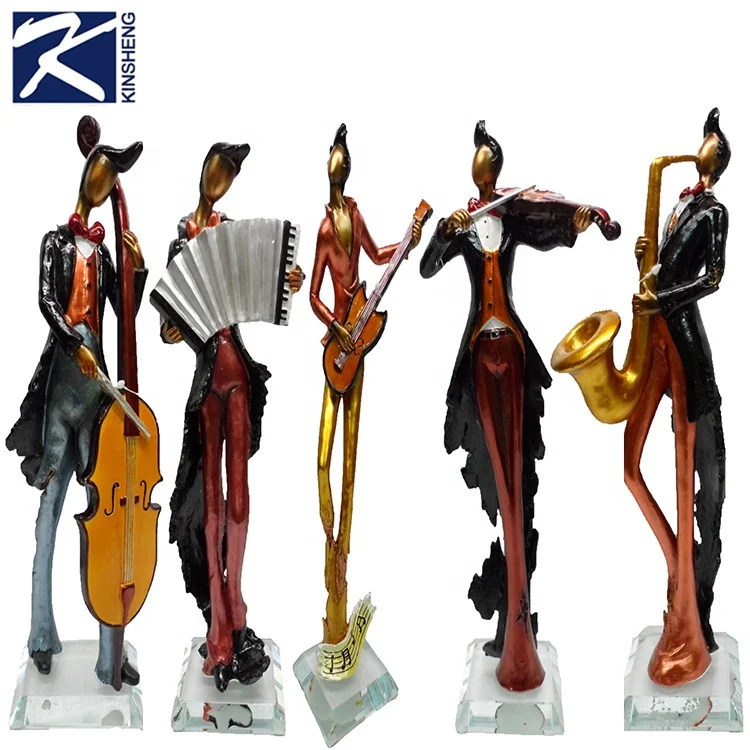 Resin Home Decor Musician Statues Polyresin Jazz Statues Figurines ...