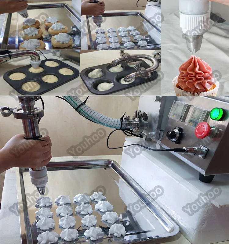 Small Handheld Semi Automatic Cake Decorating Equipment Cupcakes Making ...