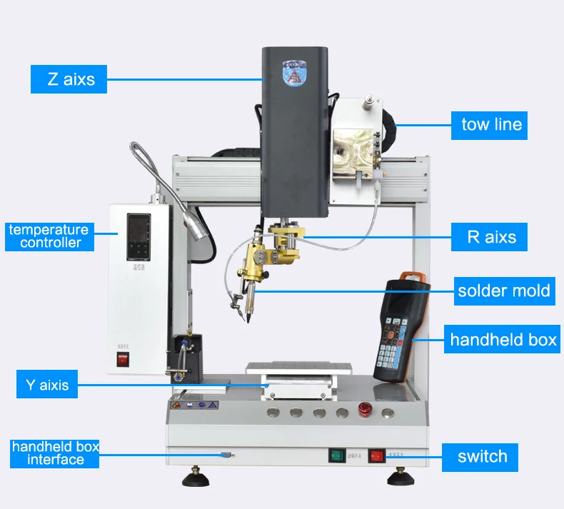 Automatic Four-axis Rotating Robotic Soldering Machine Smt Smd Auto ...