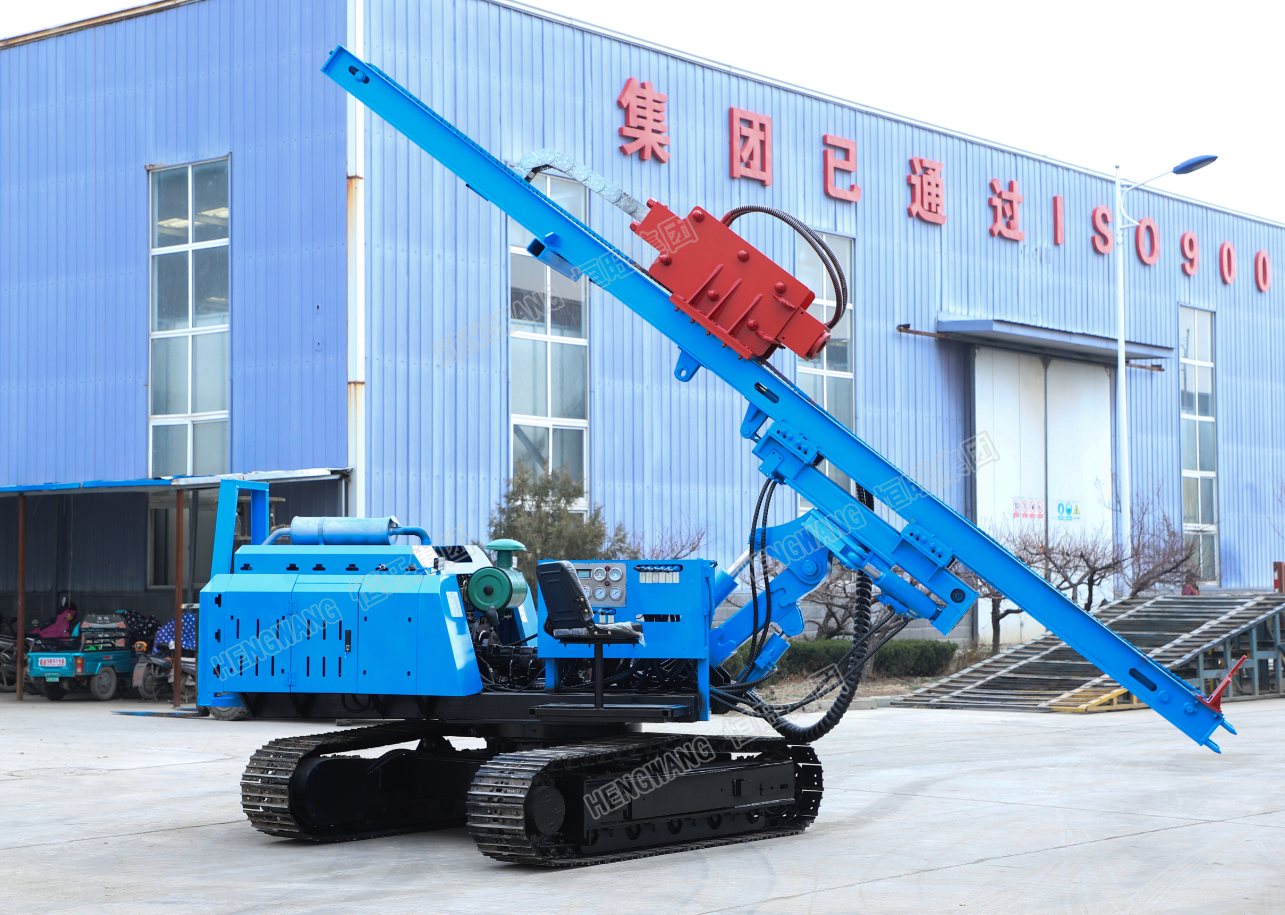 Solar post ramming piling machine for solar power plant project, View ...