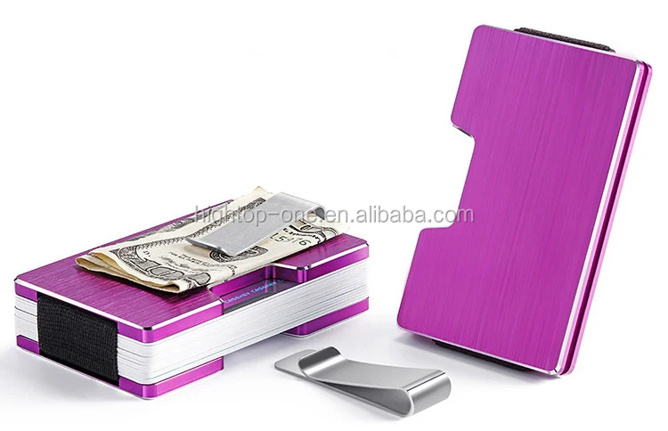 Slim Aluminum Rfid Blocking Metal Credit Card Holder With Detachable ...