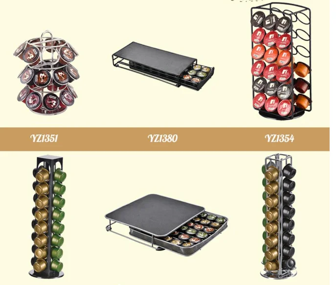 Total 40 Pod Coffee Capsule Drawer Storage Stand Rack For Coffee Shop ...