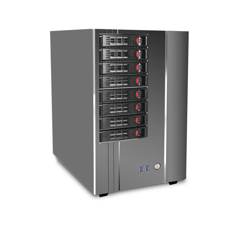 8 Bays Matx NAS Server Case - Ideal for 3.5 Inch Hard Drives