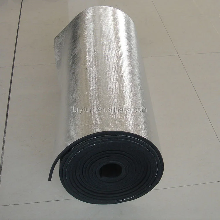 NBR/PVC Foam Insulation Sheet With Aluminum Foil Self- Adhesive Rubber ...