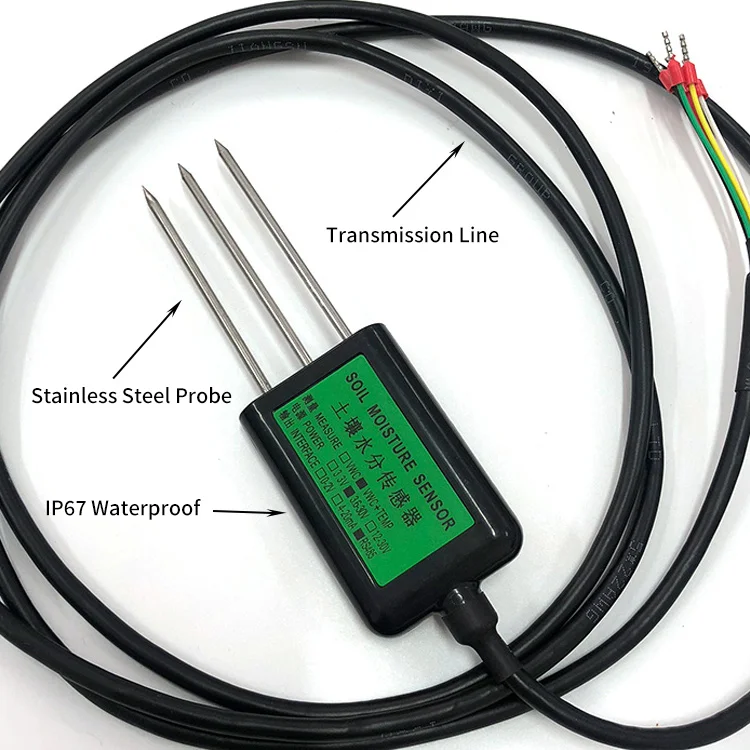 Agricultural Soil Sensor High Precision Rs485 Soil Moisture And Temperature Sensor - Buy Rs485 ...