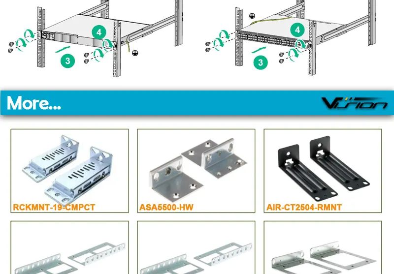 H3C S-5800 1U Rack Mount and Rail Kits - Secure and Efficient