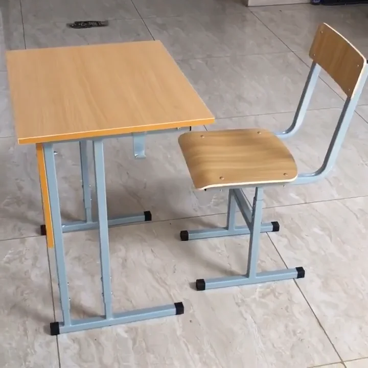 School Classroom Study Wooden Plywood Desk And Chair Set For Students ...