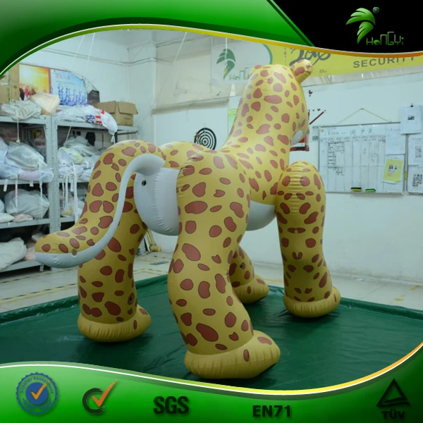 Hongyi Inflatable Yellow Leopard Pool Toys Custom Cartoon Animal ...
