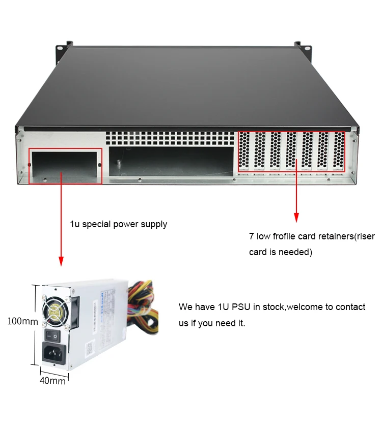 2u Rackmount High Disk I/O Nas Performance Server Short Case