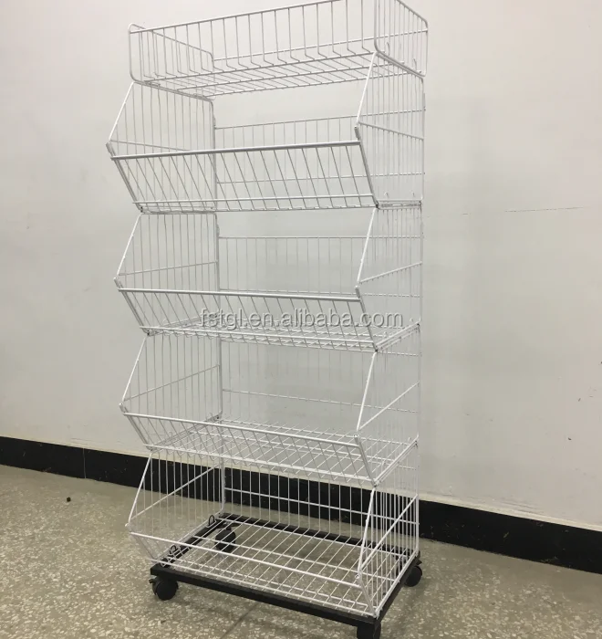 5 Lays Metal Wire Basket Candy Potato Chip Rack Snacks Display Stand ...