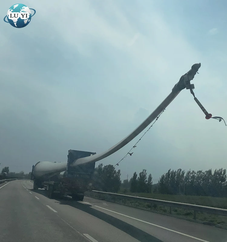 4 Axles Extendable Semi Trailer / Windmill Rotor Wind Blade Adapter 55 ...