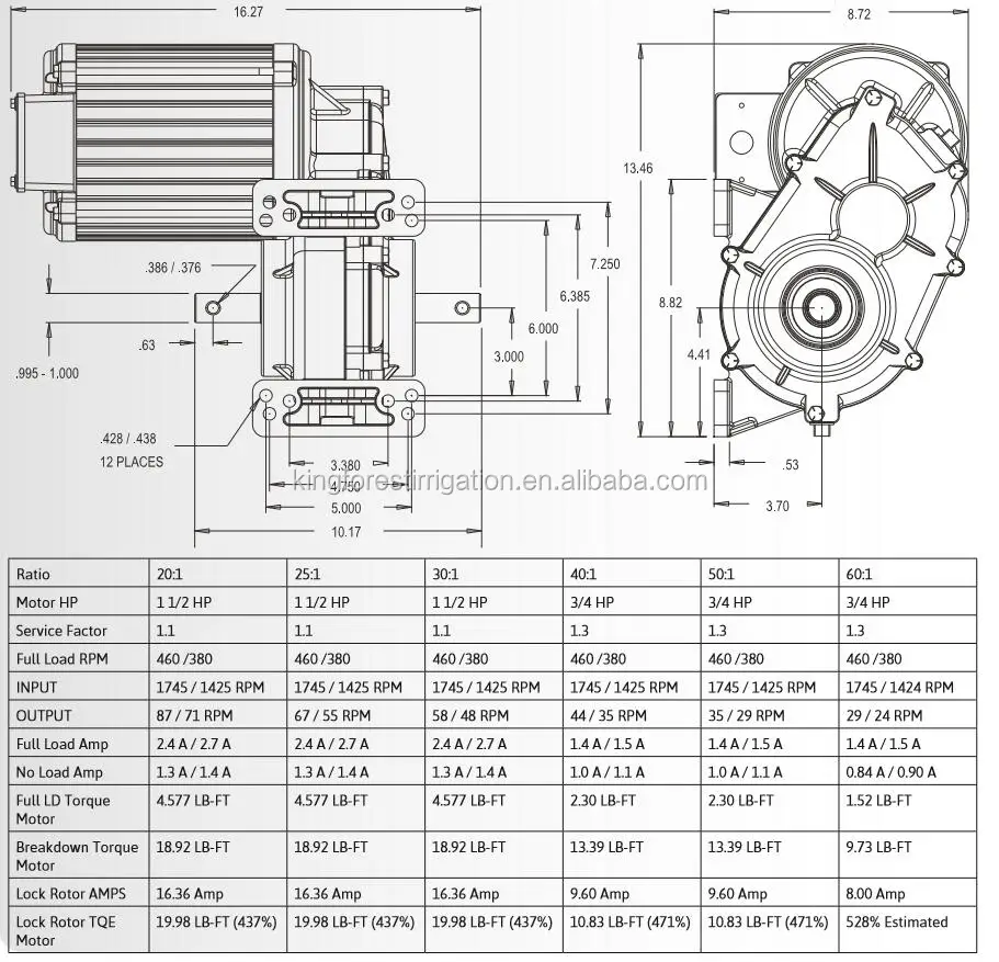 Center Drive Electric Gear Motor Wheel Gearbox For Center Pivot/lateral ...