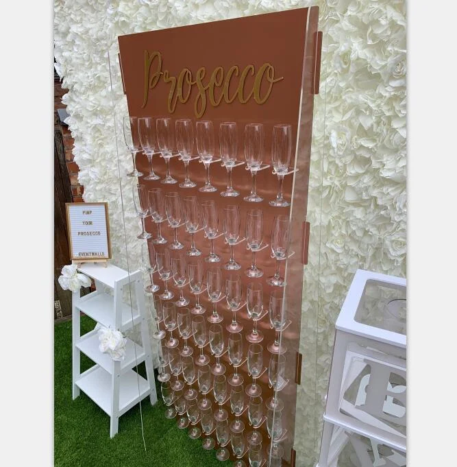 Clear Acrylic Tiered Champagne Glass Wall Holder For Wedding Champagne Cup Display Stand Buy