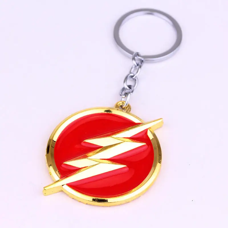 The Flash Keychain Fashion Flashman Lightning Logo Key Chain Cool Men ...