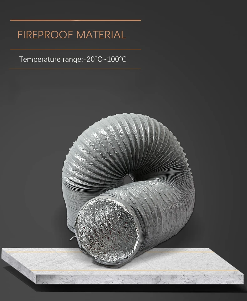 HVAC PVC Aluminum Flexible Hose - Durable Ventilation