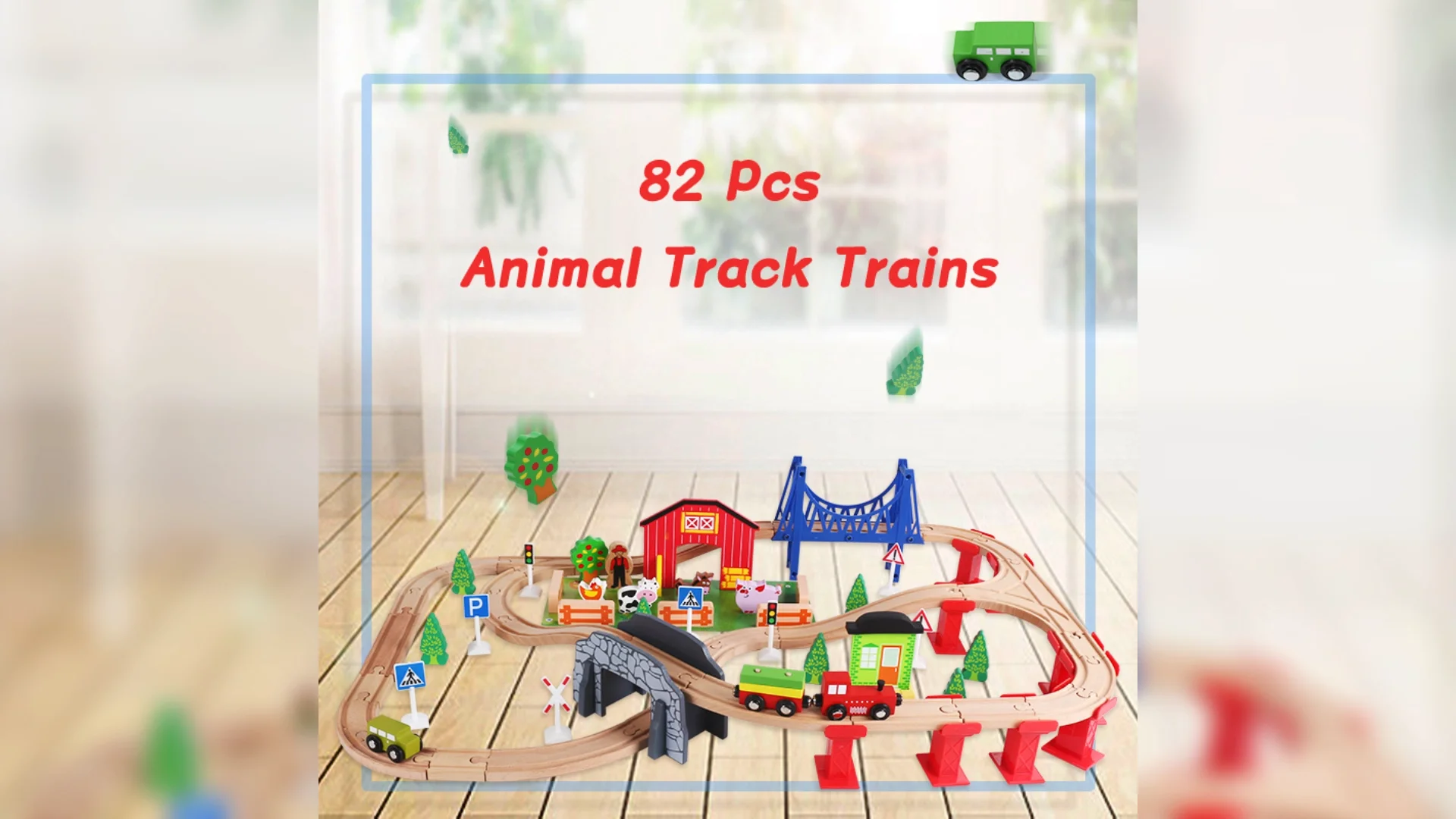 Christmas Special Wooden Train Set Deformed 3d Interaction Slot Toys ...