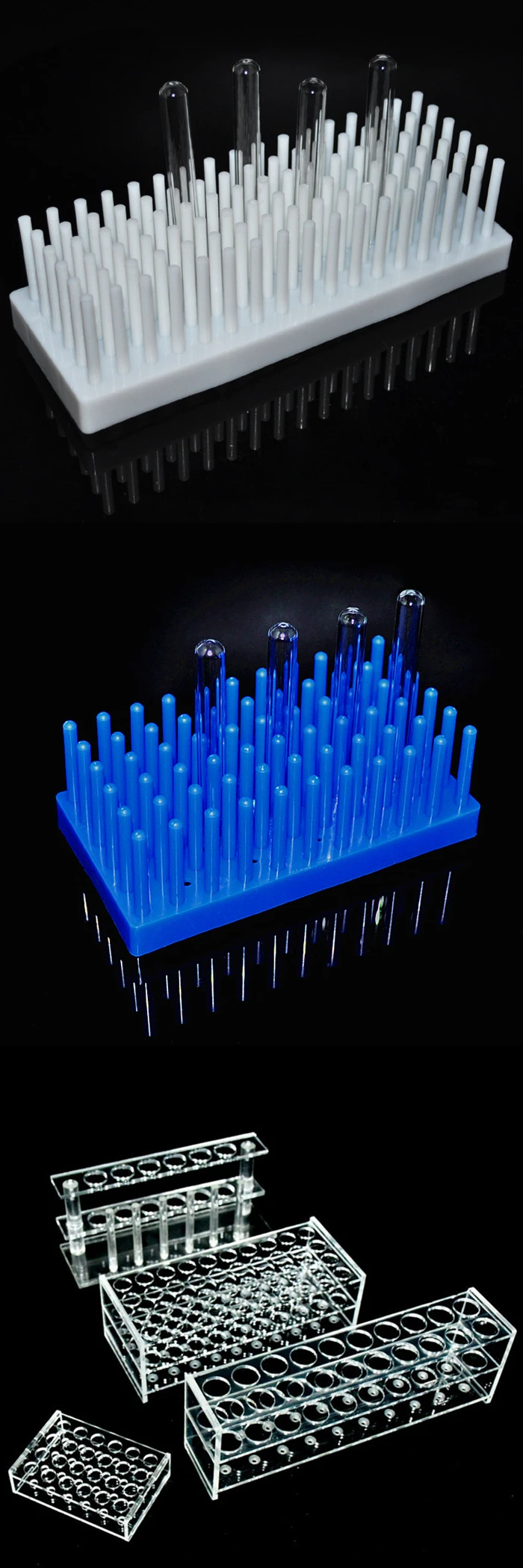 Red Plastic Test Tube Rack 6 Holes Holder Support Burette Stand ...