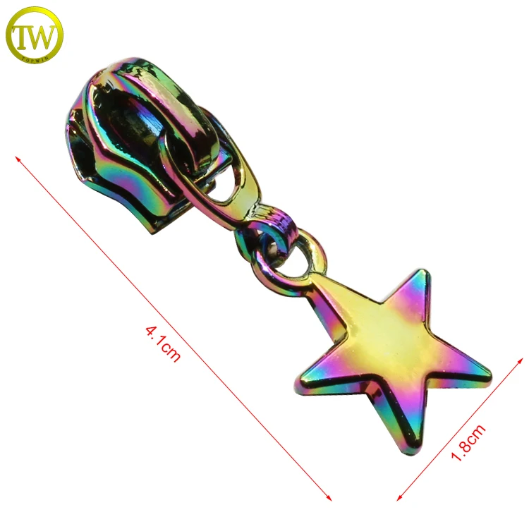 Rainbow Zipper Slider Fancy Mini Puller For 5# Rainbow Nylon Zipper ...