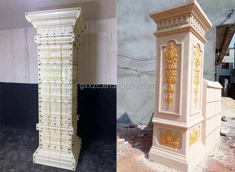 Diameter 55cm Square Plastic Column Mould Cement Pillar Molds - Buy ...
